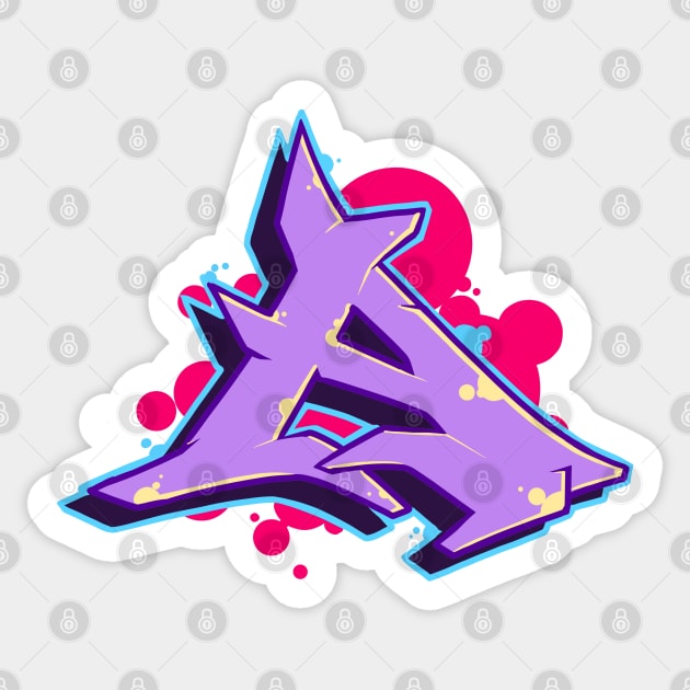 Letter A - Graffiti Street Art Style - Graffiti Letter - Sticker ...