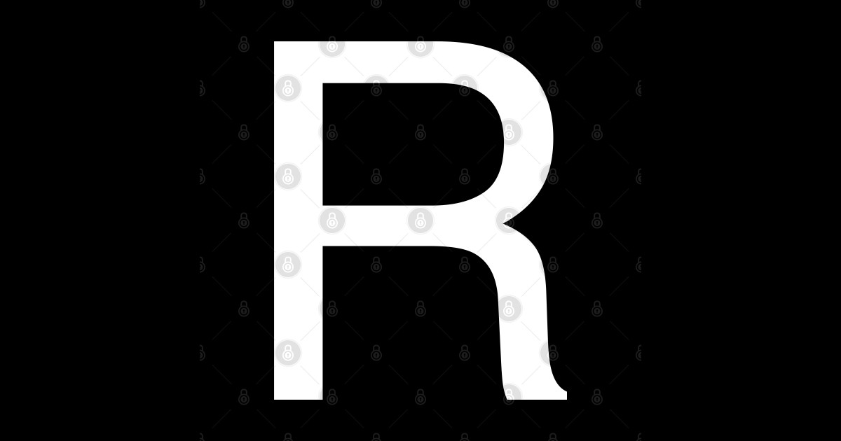 Helvetica R in white - Helvetica R - Sticker | TeePublic