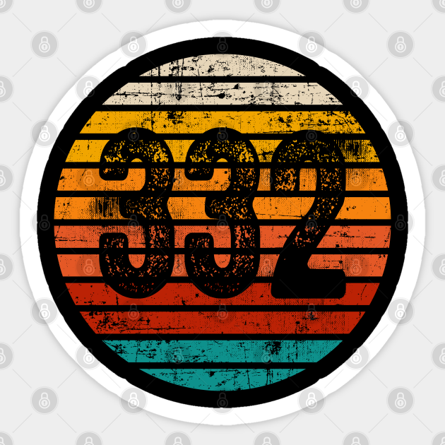 Distressed Vintage Sunset 332 Area Code - 332 Area Code - Sticker ...