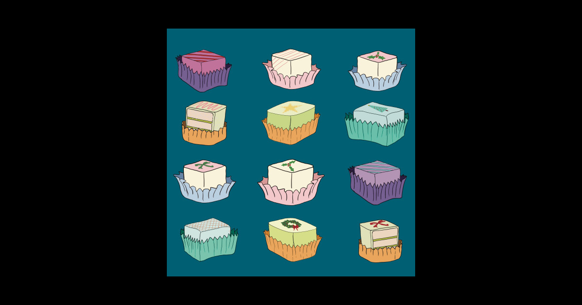 Holiday Petit Four cakes - Christmas - Posters and Art Prints | TeePublic