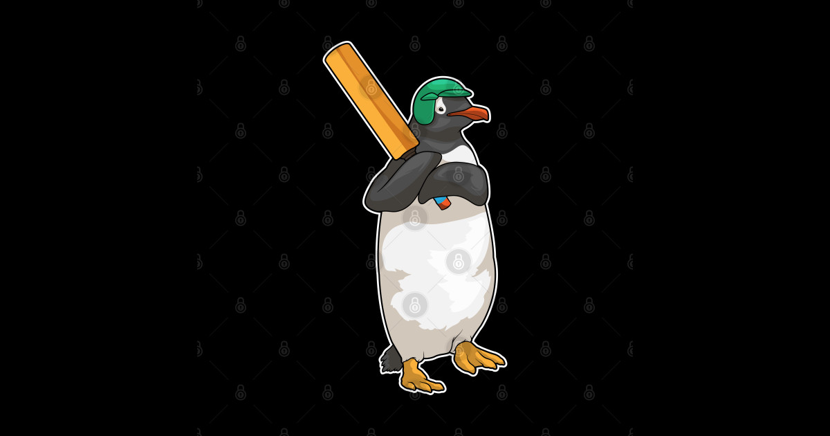 Penguin Cricket Cricket bat - Cricket Bat - Posters and Art Prints ...