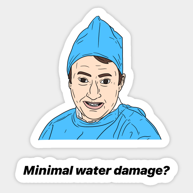 MARK CORRIGAN | MINIMAL WATER DAMAGE - Gog - Sticker | TeePublic