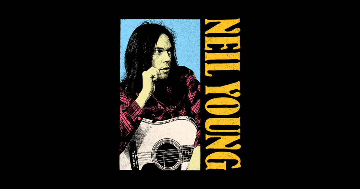Neil Young - Vintage Cassette White - Neil Young - Sticker | TeePublic