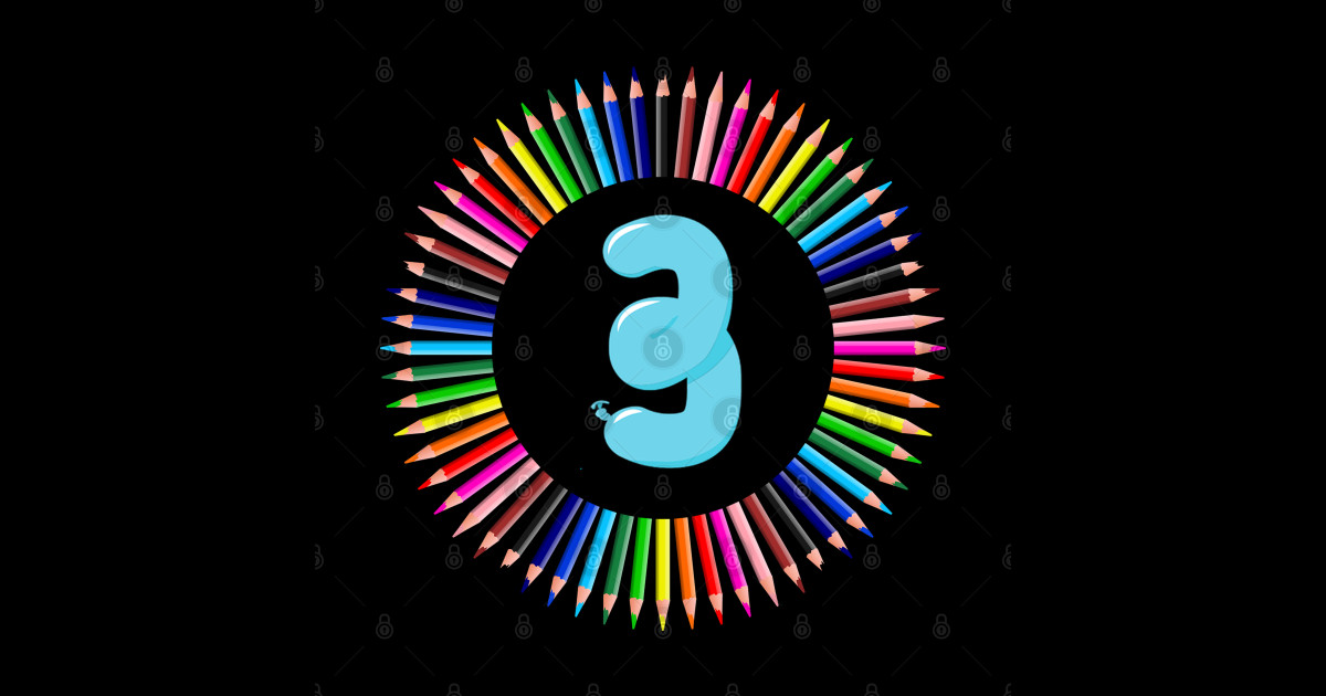 Number 3 - Number 3 - Sticker | TeePublic