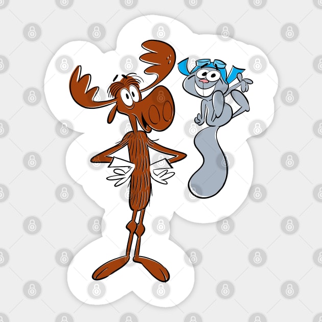 Rocky and Bullwinkle - Bullwinkle - Sticker | TeePublic