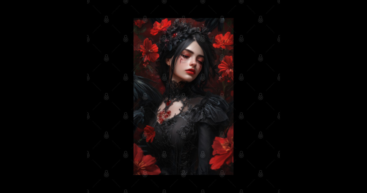 Mysterious Goth Girl in Dark, Elegant Attire - Goth Girl Emo Girl ...