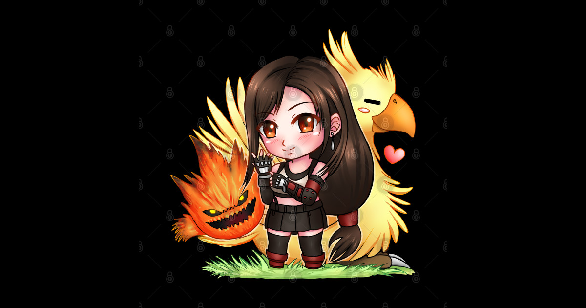 Cute and Strong ! - Tifa Lockhart - Sticker | TeePublic