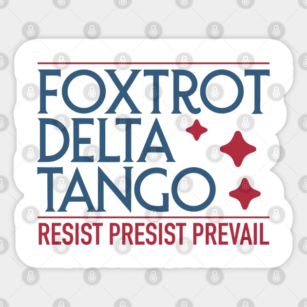 foxtrot delta tango icon - Foxtrot Delta Tango - Sticker | TeePublic