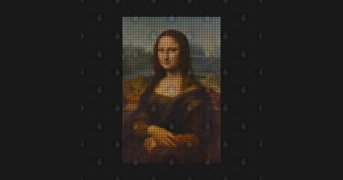 Mona Lisa Dot Matrix [Rx-Tp] - Mona Lisa Dot Matrix - T-Shirt | TeePublic