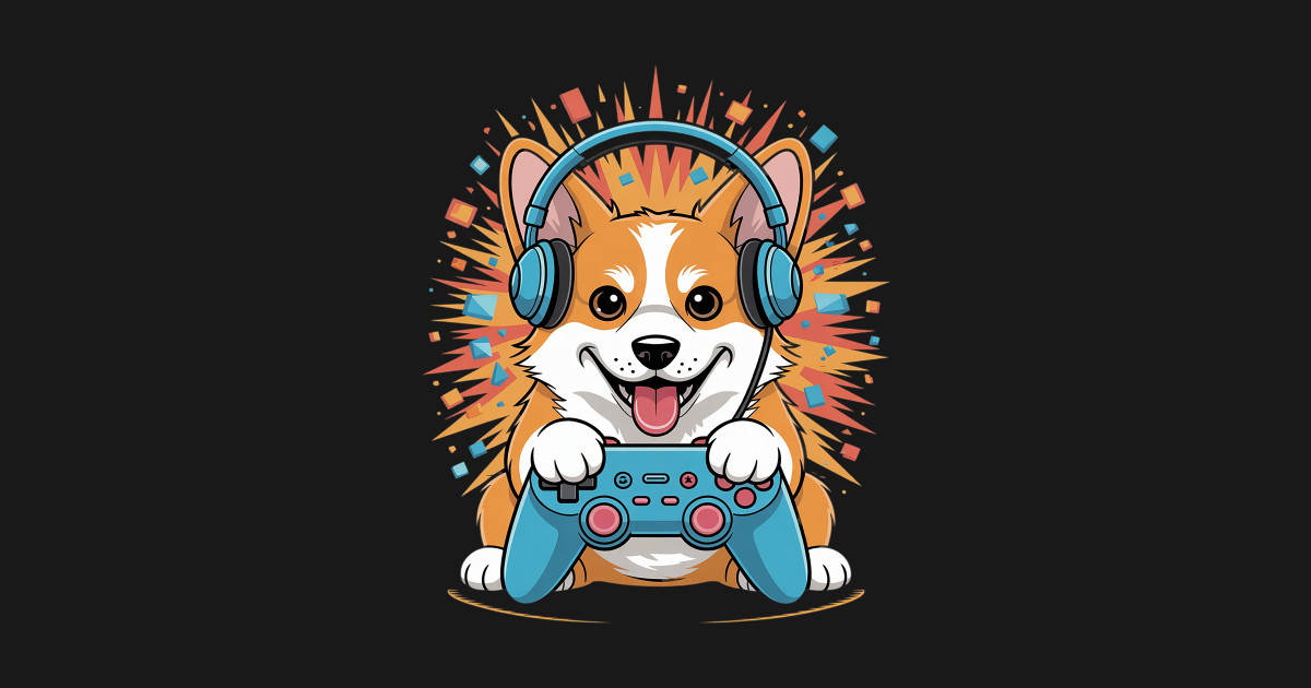 Best Friend Corgi Puppy Gamer - Best Friend Corgi Puppy Gamer - T-Shirt ...