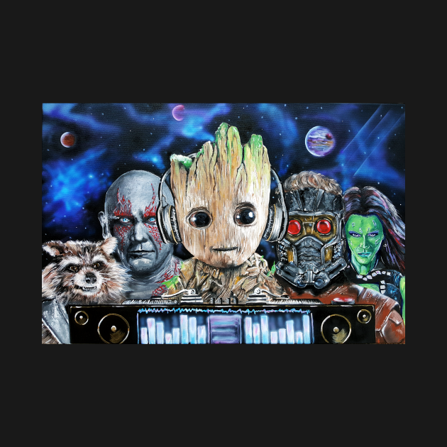 Dj Groot - Guardians Of The Galaxy - Long Sleeve T-Shirt | TeePublic
