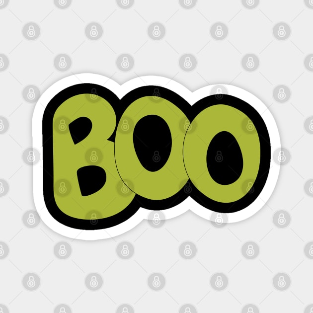 BOO text art in green bubble letters - Boo Halloween Design - Magnet ...