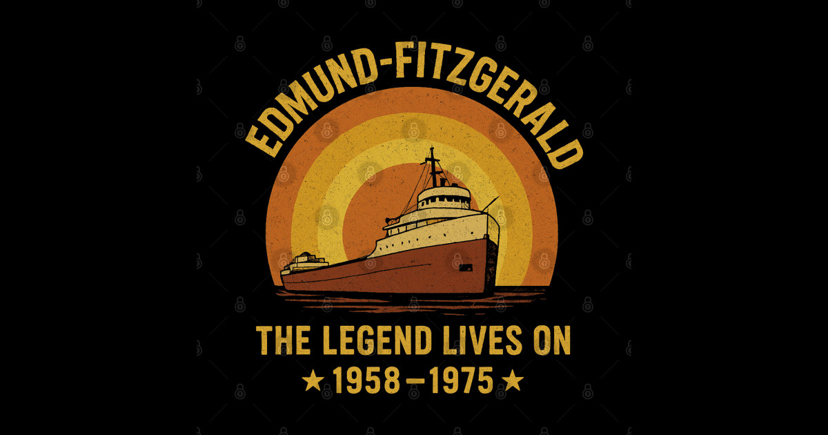 Edmund-Fitzgerald - Edmund Fitzgerald - Sticker | TeePublic