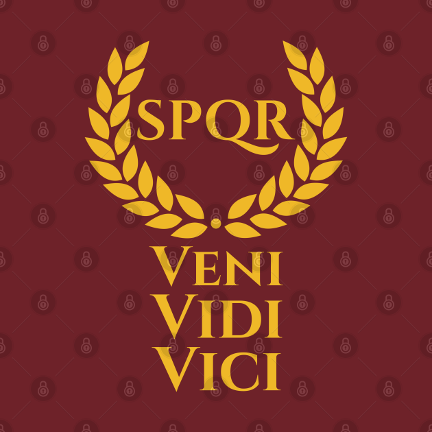 Julius Caesar Latin Quote Veni Vidi Vici SPQR Roman History - Veni Vidi ...