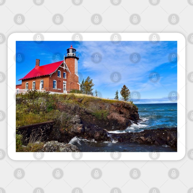 “Eagle Harbor Lighthouse” - Lighthouse - Sticker | TeePublic