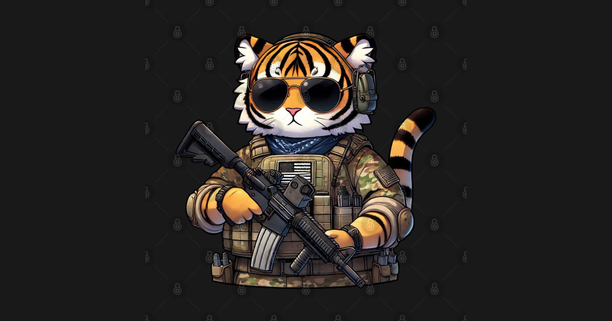 Tactical Tiger - Tiger - T-Shirt | TeePublic