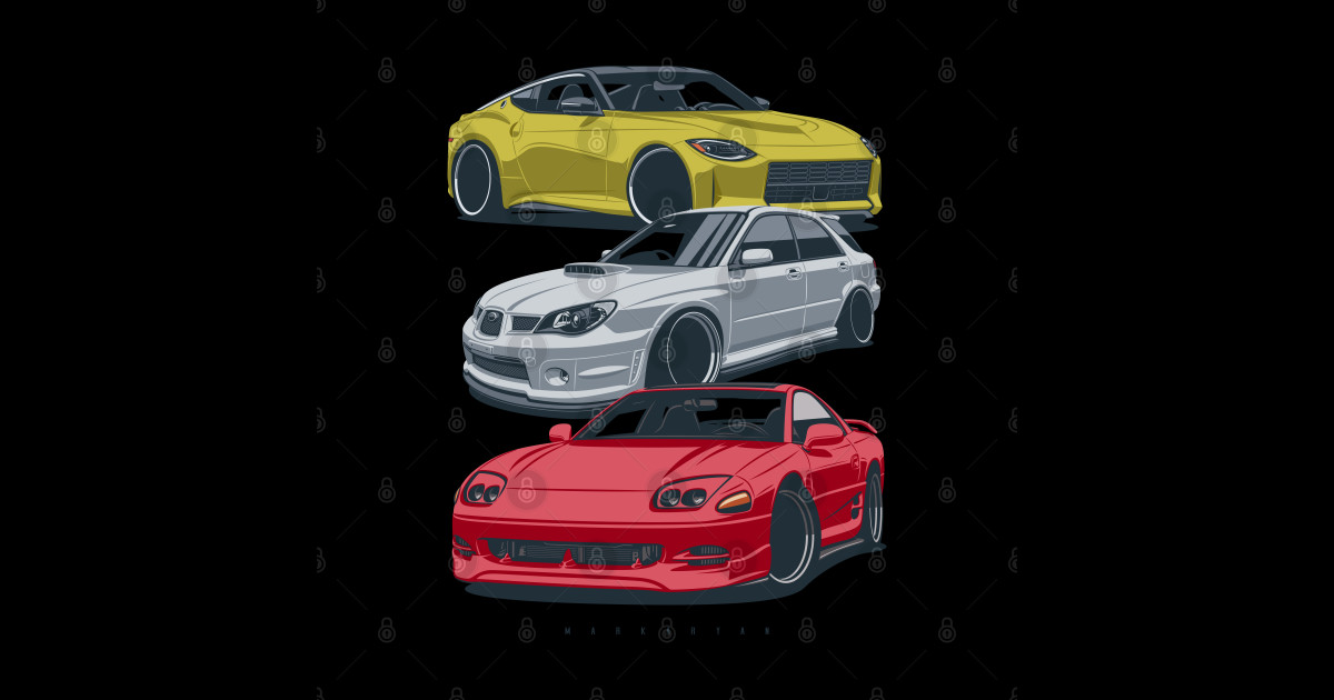 400Z, Impreza & 3000GT - Japanese Cars - Sticker | TeePublic
