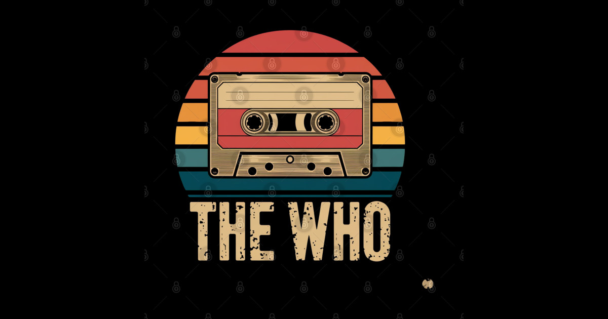 Classic 90s Cassette // The Who - Cassette - Sticker | TeePublic