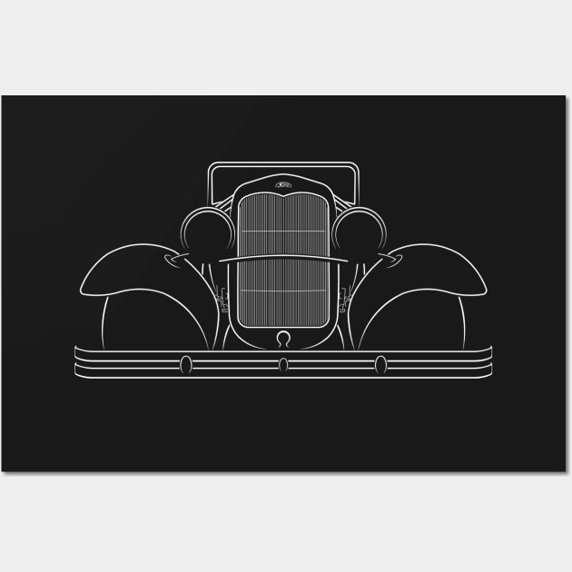 1930 Ford Model A - front stencil, white - Model A - Posters and Art ...