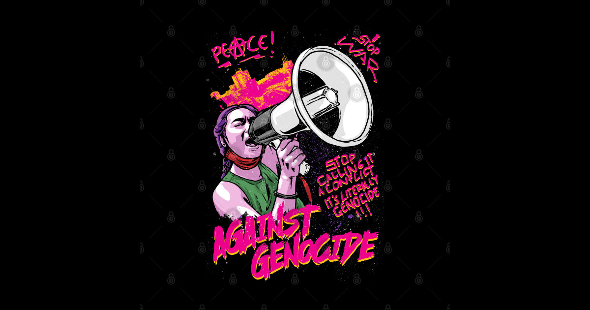 stop genocide pop art - Pop Art - Sticker | TeePublic