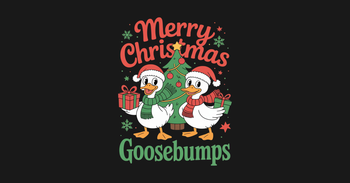 Geese Duo Santa Claus Goose Bumps Merry Christmas - Geese Duo Santa ...