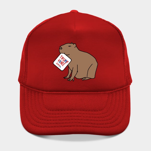 Cute Capybara and Trump Vance 2024 Sign - Trump Vance - Hat | TeePublic
