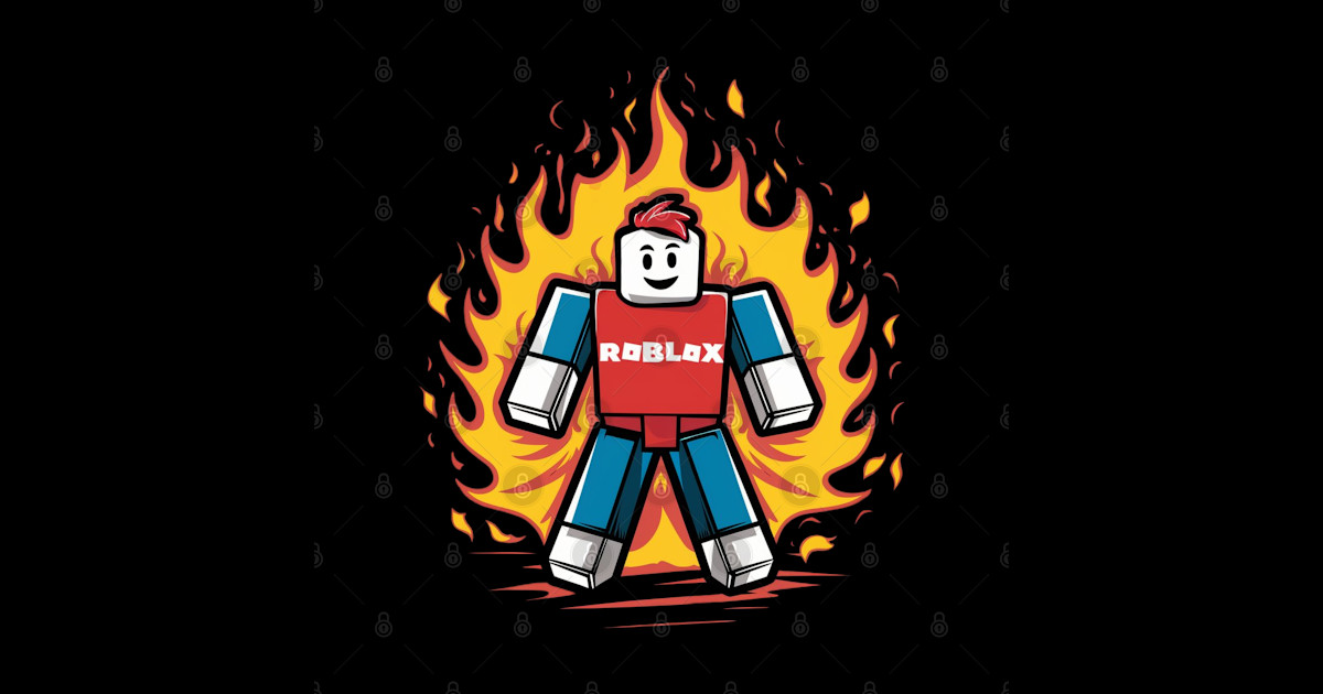 Roblox Vibrant - Kids Fire - Roblox - Sticker | TeePublic