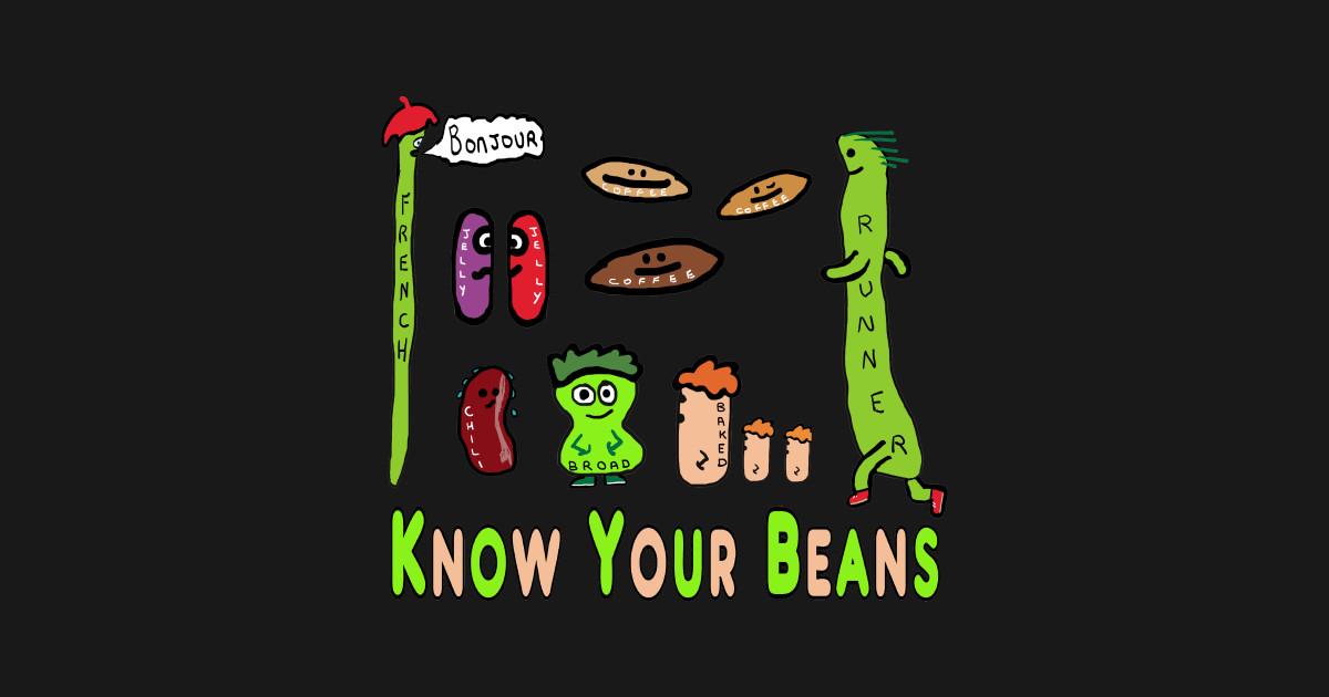 Know Your Beans Bean Puns - Bean Puns - T-Shirt | TeePublic