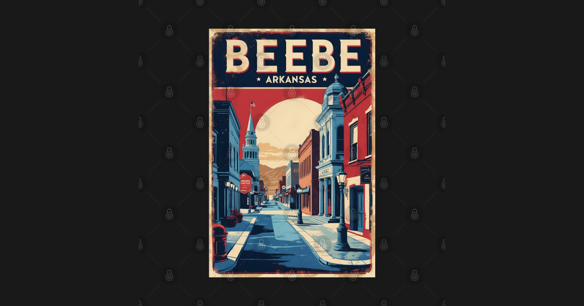 Beebe Indiana USA Vintage Poster Tourism Travel - Beebe - T-Shirt ...