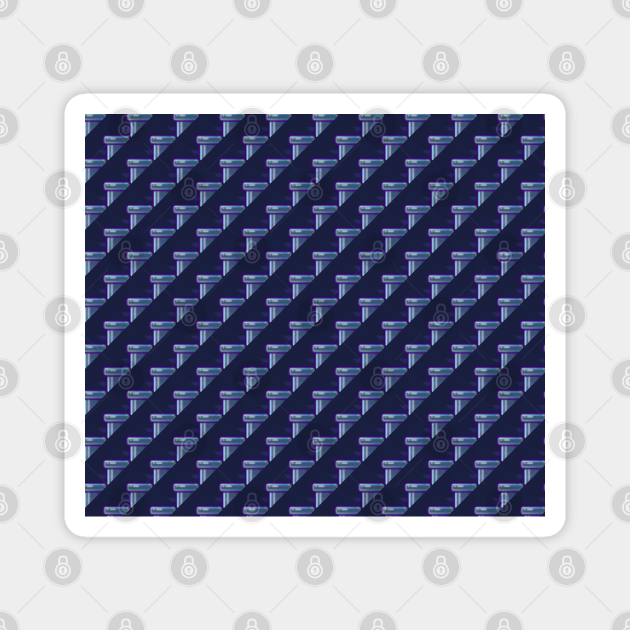 Blue Ladder Pattern - Ladder - Magnet | TeePublic