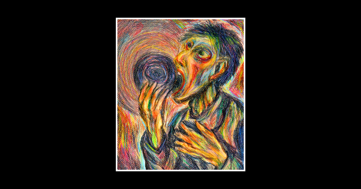 Weird Strange Impressionist Painting - Weird - Sticker | TeePublic