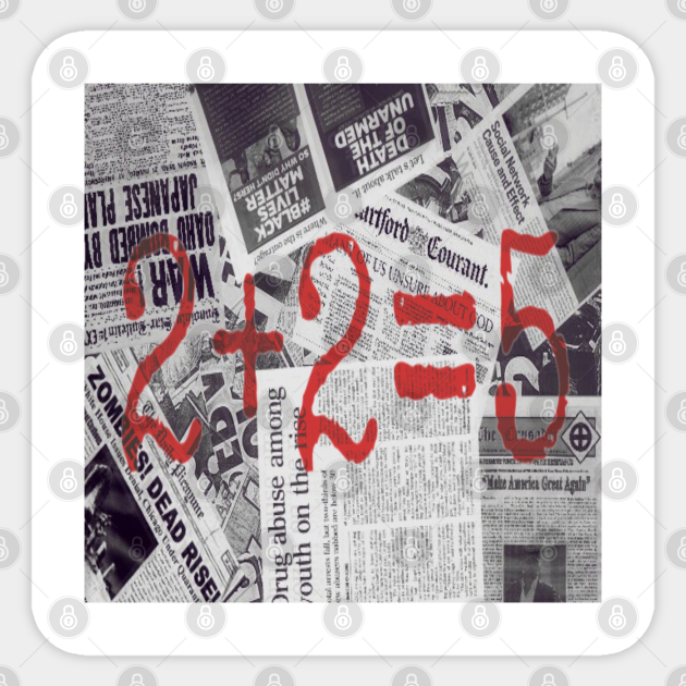 2+2=5 - George Orwell - Sticker | TeePublic