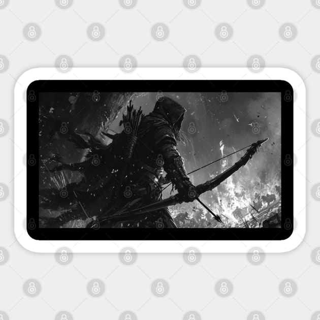 Archer Ranger Hunter DnD - Dark Fantasy - Sticker | TeePublic