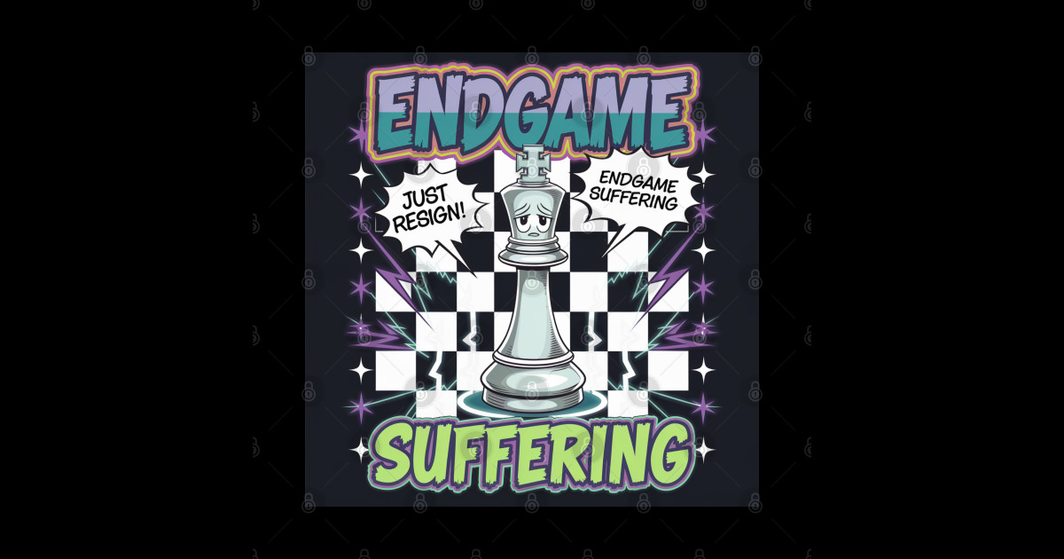 Chess Pieces Game - Endgame Suffering - 90s Stubborn King Chess - 90 S ...
