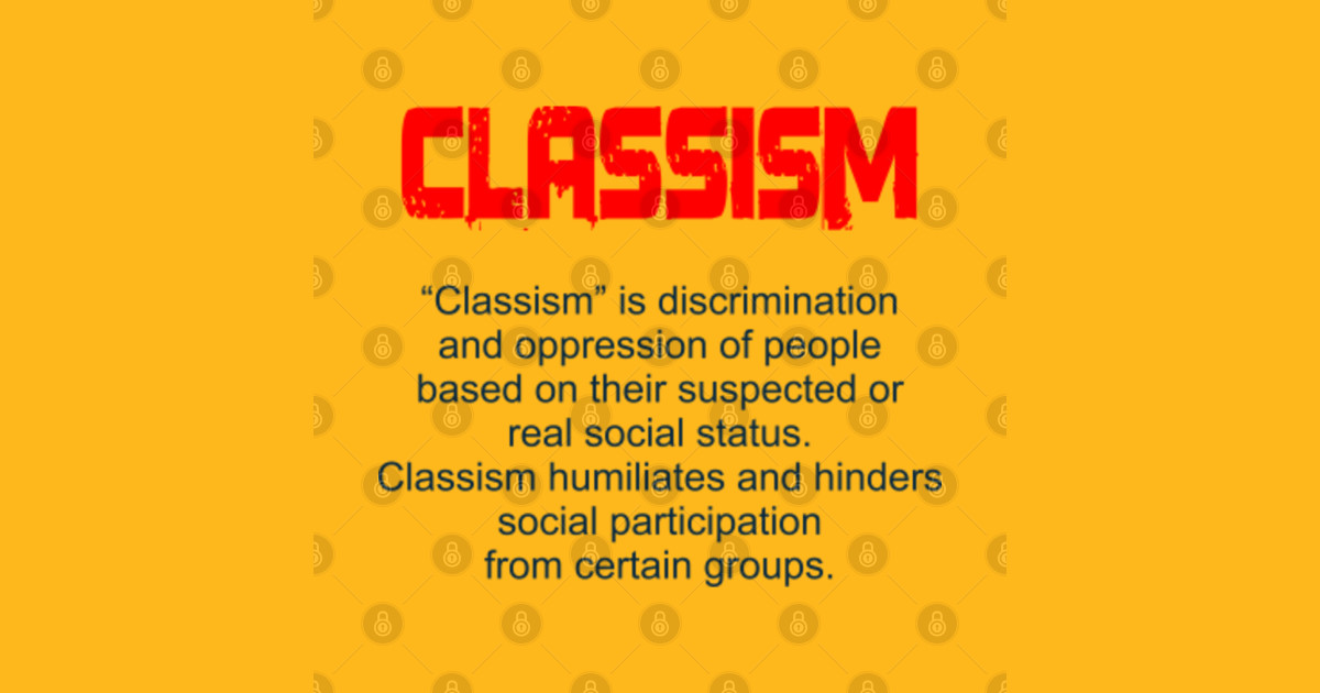 a definition - classism - A Definition Classism - Sticker | TeePublic
