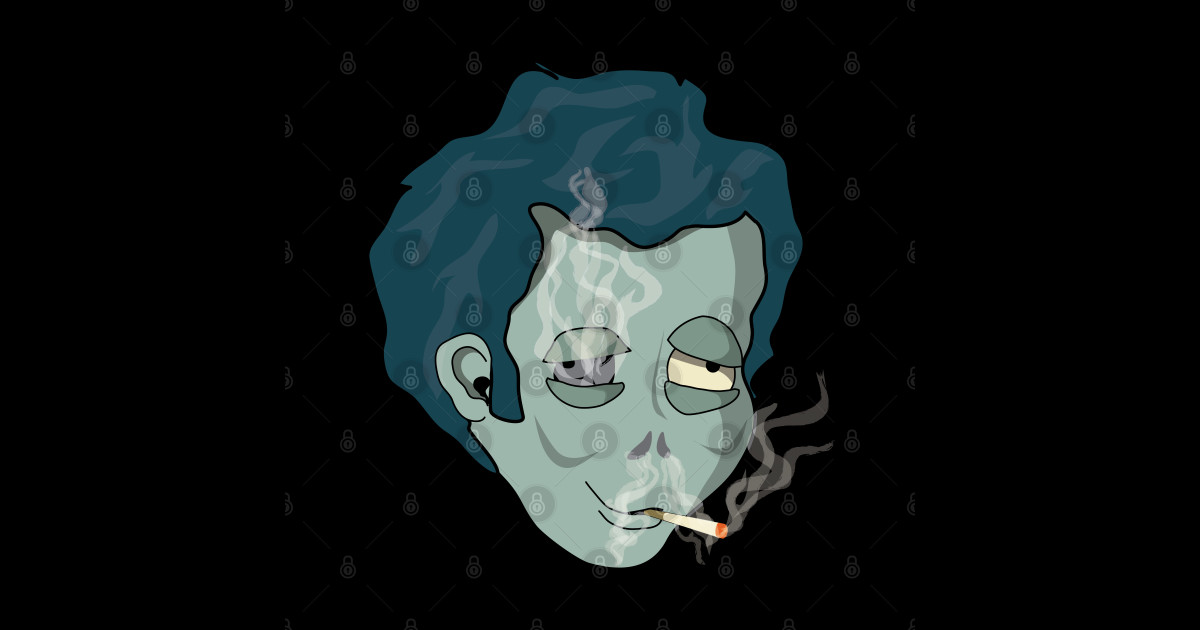 Smoking Zombie - Cigarette - T-Shirt | TeePublic