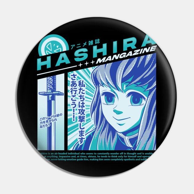 Muichiro Tokito Hashira Mangazine Artwork - Demon Slayer - Pin | TeePublic
