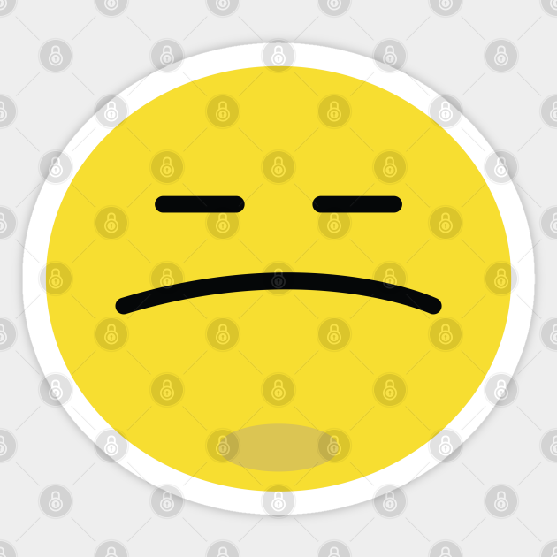 grumpy emoji - Grumpy Emoji - Sticker | TeePublic