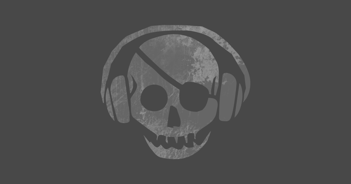 Crew Neck Skully Grey Distressed Front & Back - Sound - T-Shirt | TeePublic