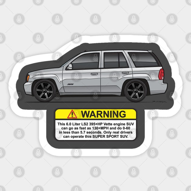 Warning Silver GW - Trailblazer Ss - Sticker | TeePublic