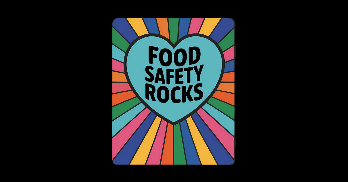 Food Safety Rocks Colorful Heart - Food Safety Rocks - Sticker | TeePublic