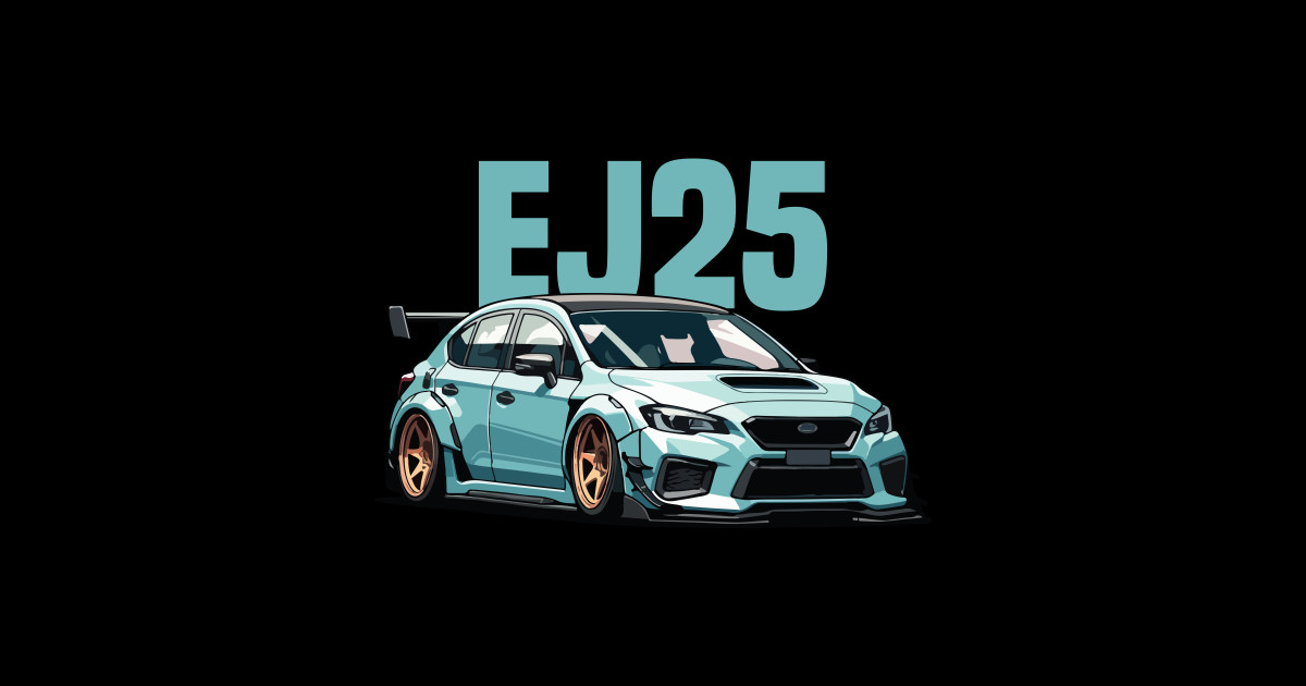 Subaru WRX STI Car Art - Impreza EJ25 Widebody Modified JDM Car ...