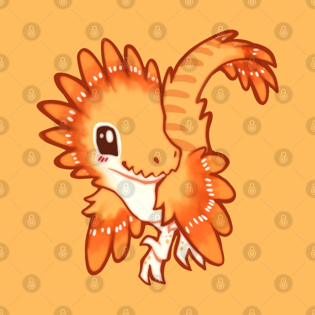 Cute Chibi Velociraptor Dromeosaur Raptor Dinosaur cartoon drawing ...