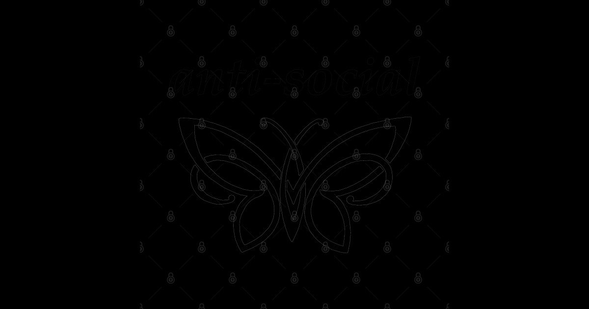 INFP - Anti Social Butterfly - Anti Social - Sticker | TeePublic