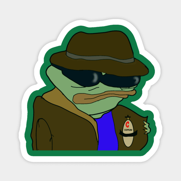 Drug Dealer Pepe with Copium - Pepe With Copium - Magnet | TeePublic