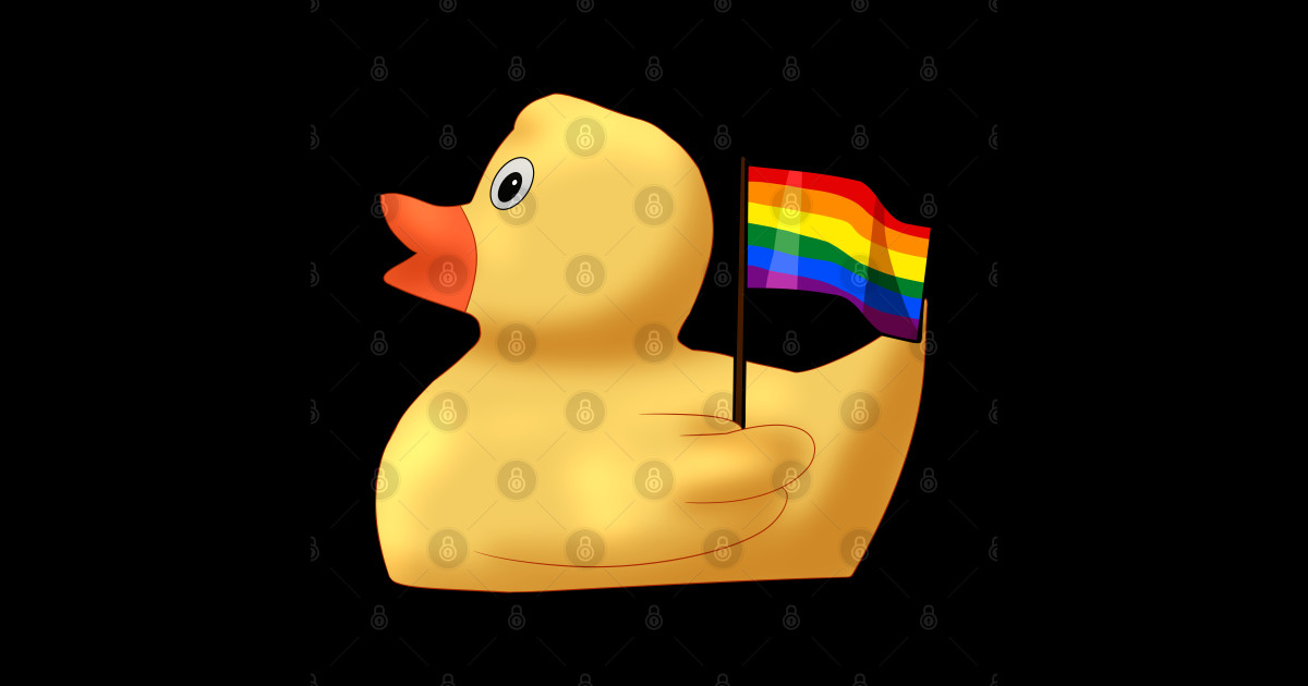 Proud Rubber Duck - Pride Flag - Sticker | TeePublic