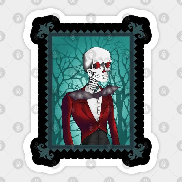 Sinister smile of a skull - Smiling Skull - Sticker | TeePublic