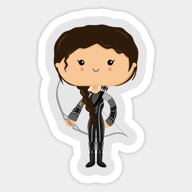 Girl on Fire - Katniss - Sticker | TeePublic