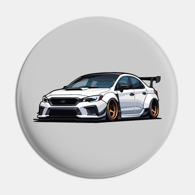 Subaru STI Car Art - Impreza WRX Widebody Modified Lowered JDM Car ...