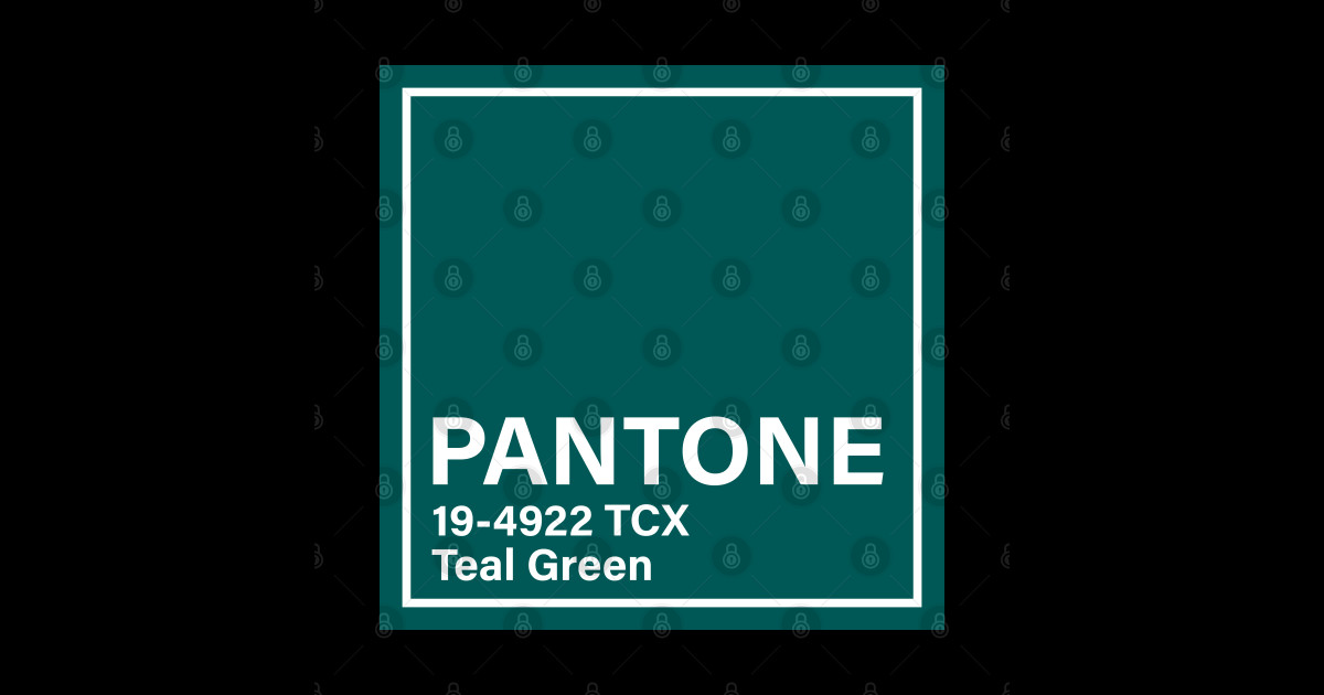 pantone 19-4922 TCX Teal Green - Pantone Color - Sticker | TeePublic
